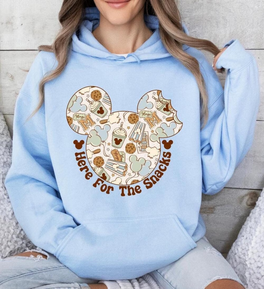 Disney Snacks Hoodie, "here for the Snacks" Mickey Food Sweatshirt ...