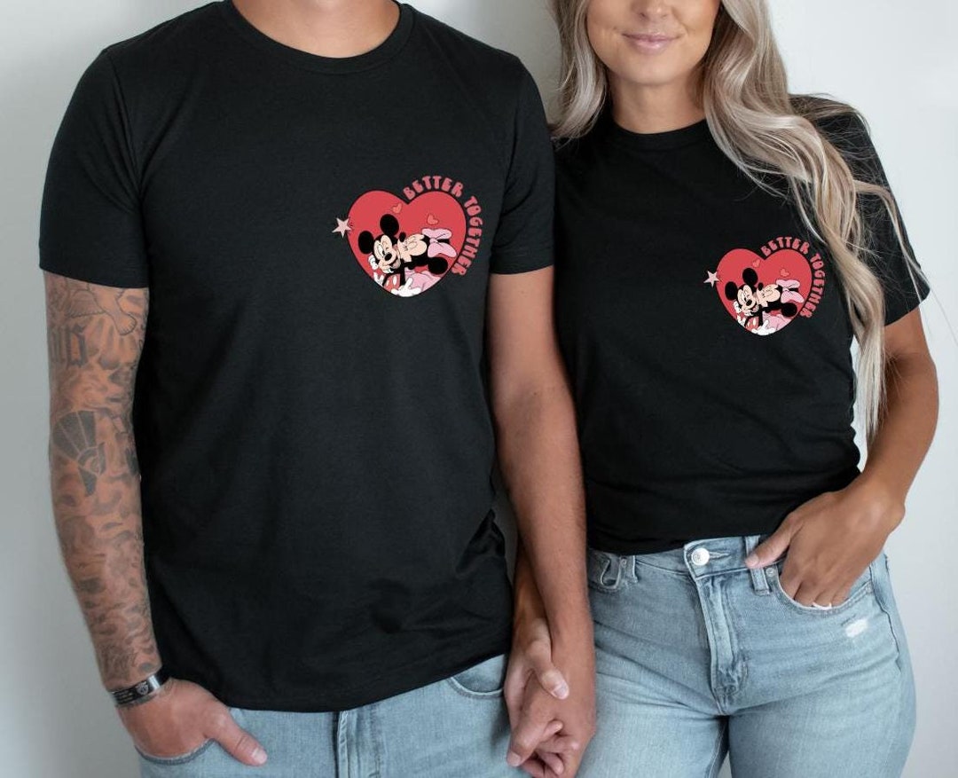 Mickey and Minnie Couple Shirts, "better Together" Heart Design ...
