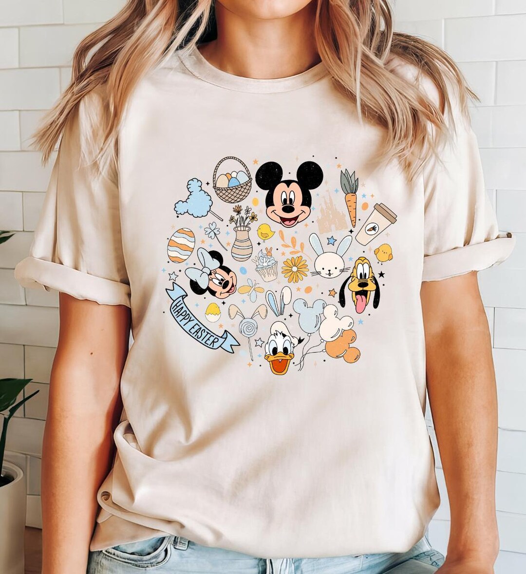 Disney Easter Kids Shirt, Cute Mickey and Friends Happy Easter Tee ...