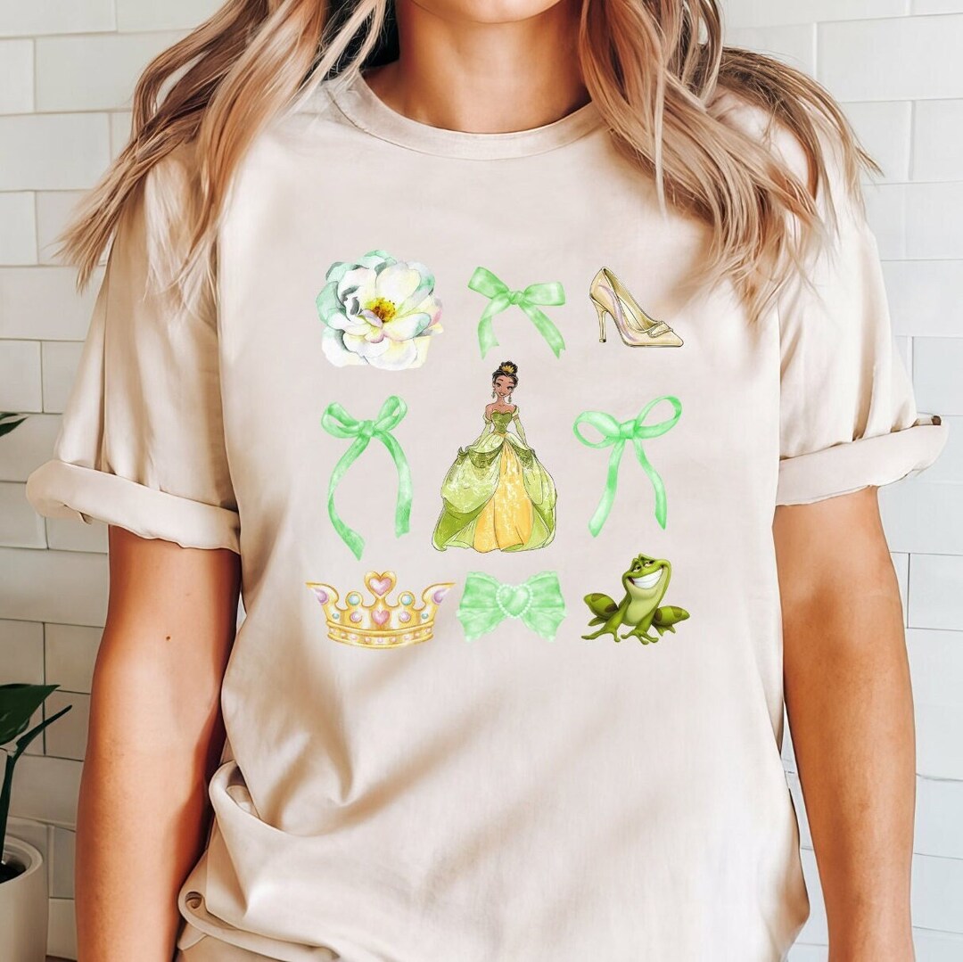 Disney Princess Tiana Shirt, Princess Tiana With Prince Frog Kids Shirt ...