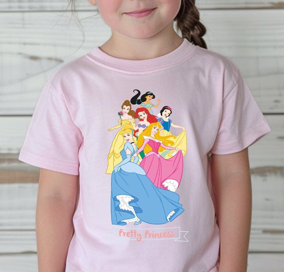 Disney Pretty Princess Kids Girl Shirt, Disney Princess Dress, Princess ...