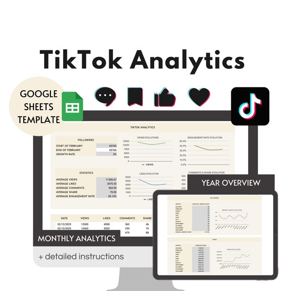 Tiktok Report Sheet - Etsy