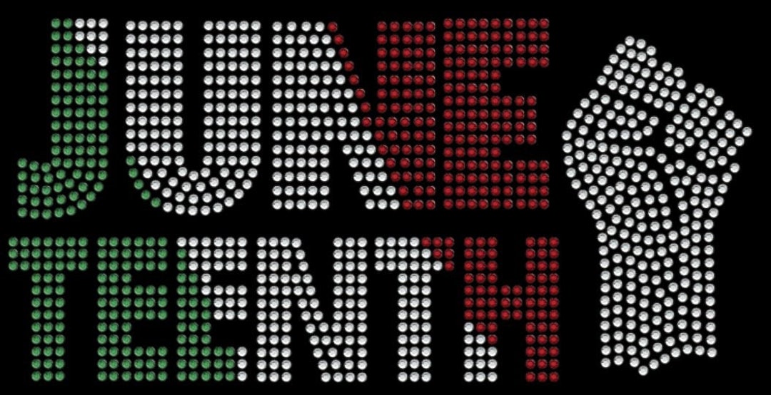Juneteenth Colorful Rhinestone Fist Transferblack Independence ...