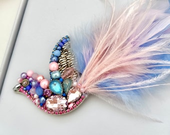 Beaded Brooches white Rabbit. Handmade Designer Brooch. High Quality ...