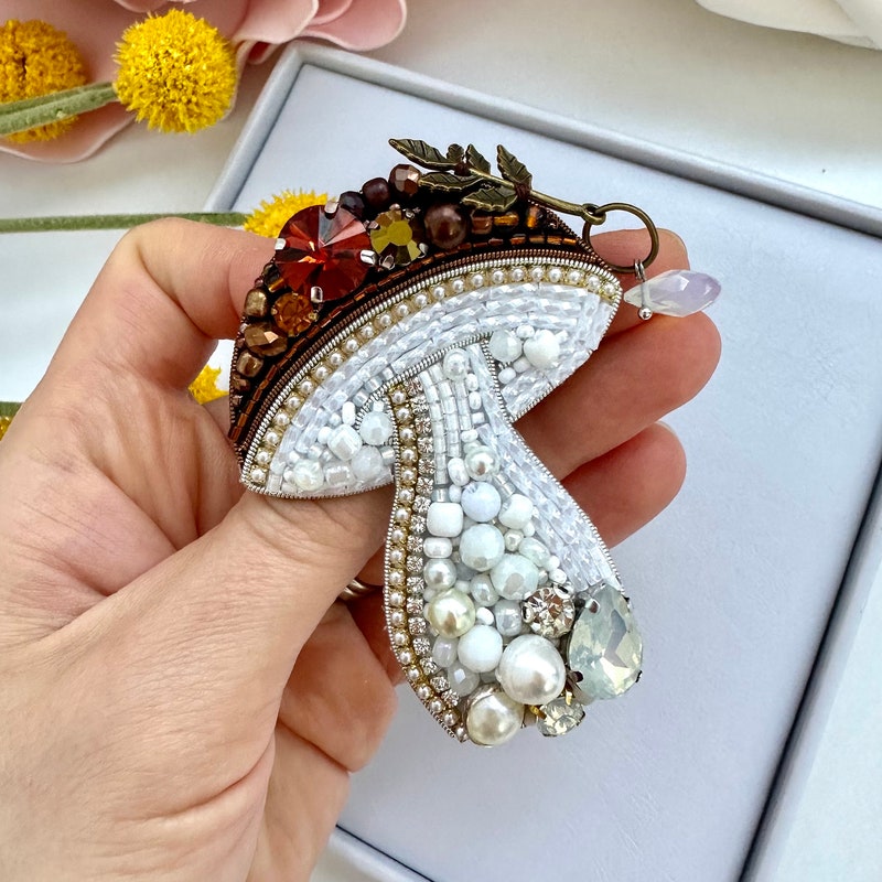 Beaded Brooch - Etsy