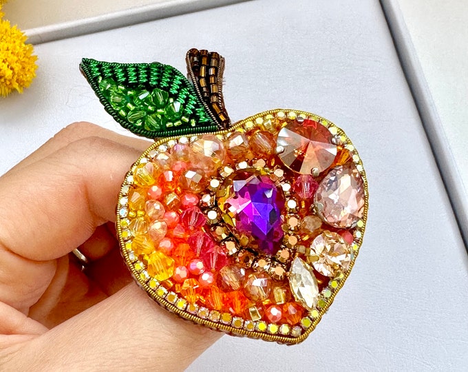 Beaded Brooches white Rabbit. Handmade Designer Brooch. High Quality ...