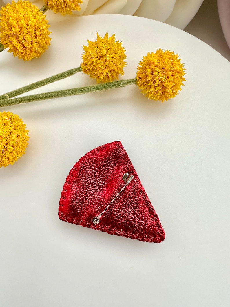 Hand-embroidered Brooch watermelon. Handmade Colorful Pin Brooch ...