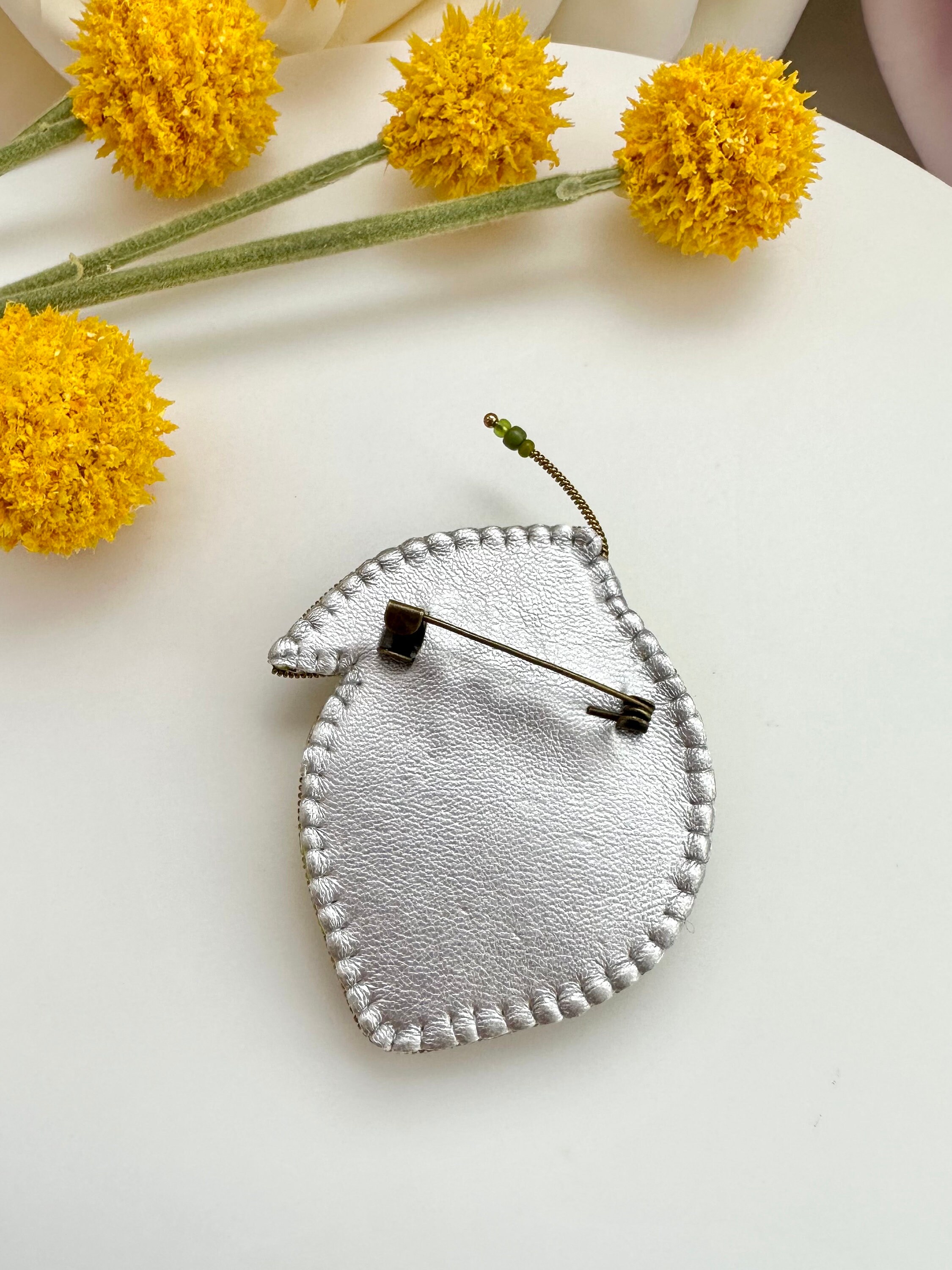 Hand-embroidered Brooch lemon. Handmade Colorful Pin - Etsy