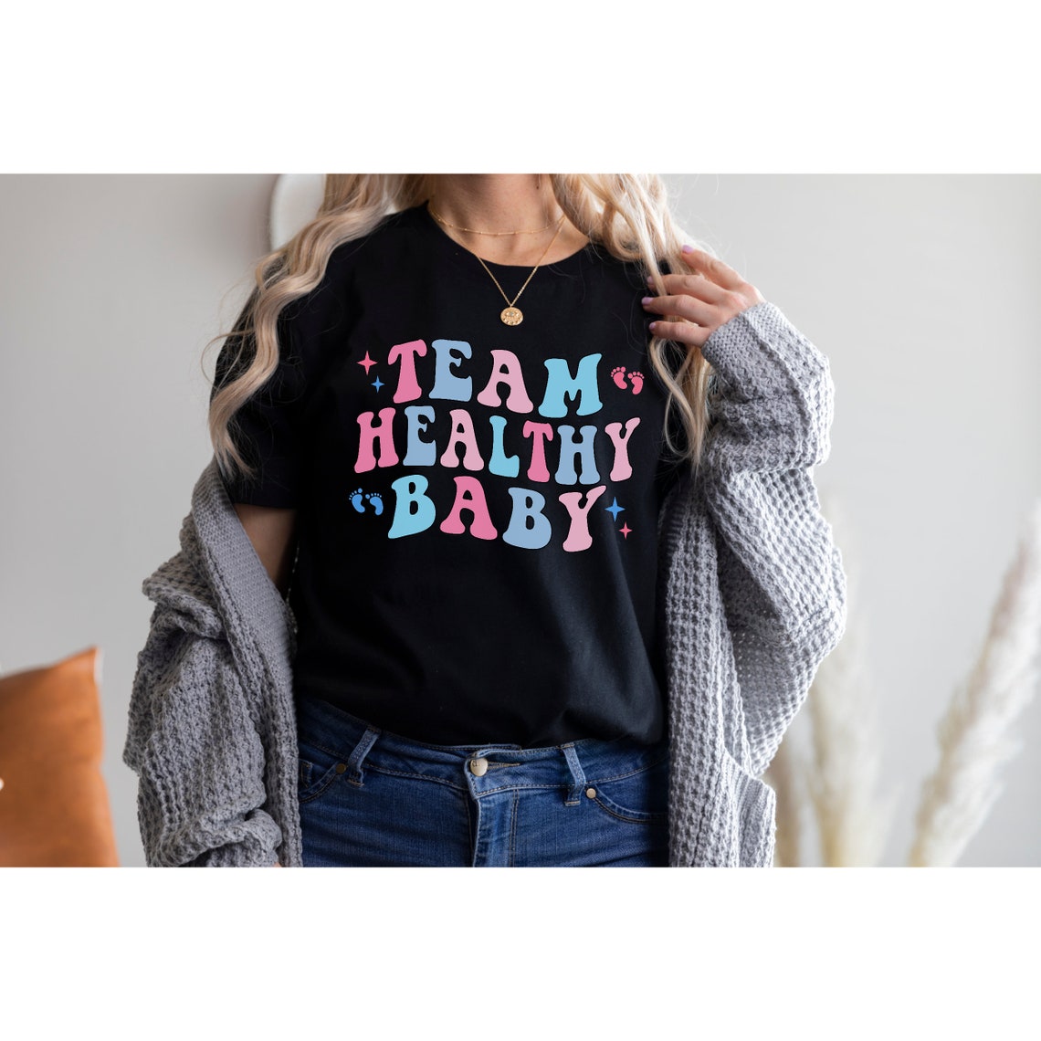 Team Healthy Baby T Shirt Gender Reveal Party Shirts Team - Etsy