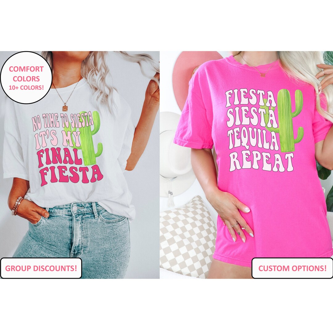 Siesta Theme Bachelorette Party Shirts, Comfort Colors Scottsdale ...