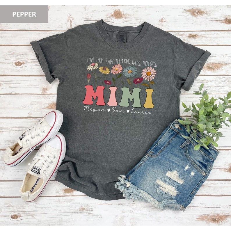 Personalized Mimi Shirt Vintage Flower Comfort Colors Mimi - Etsy