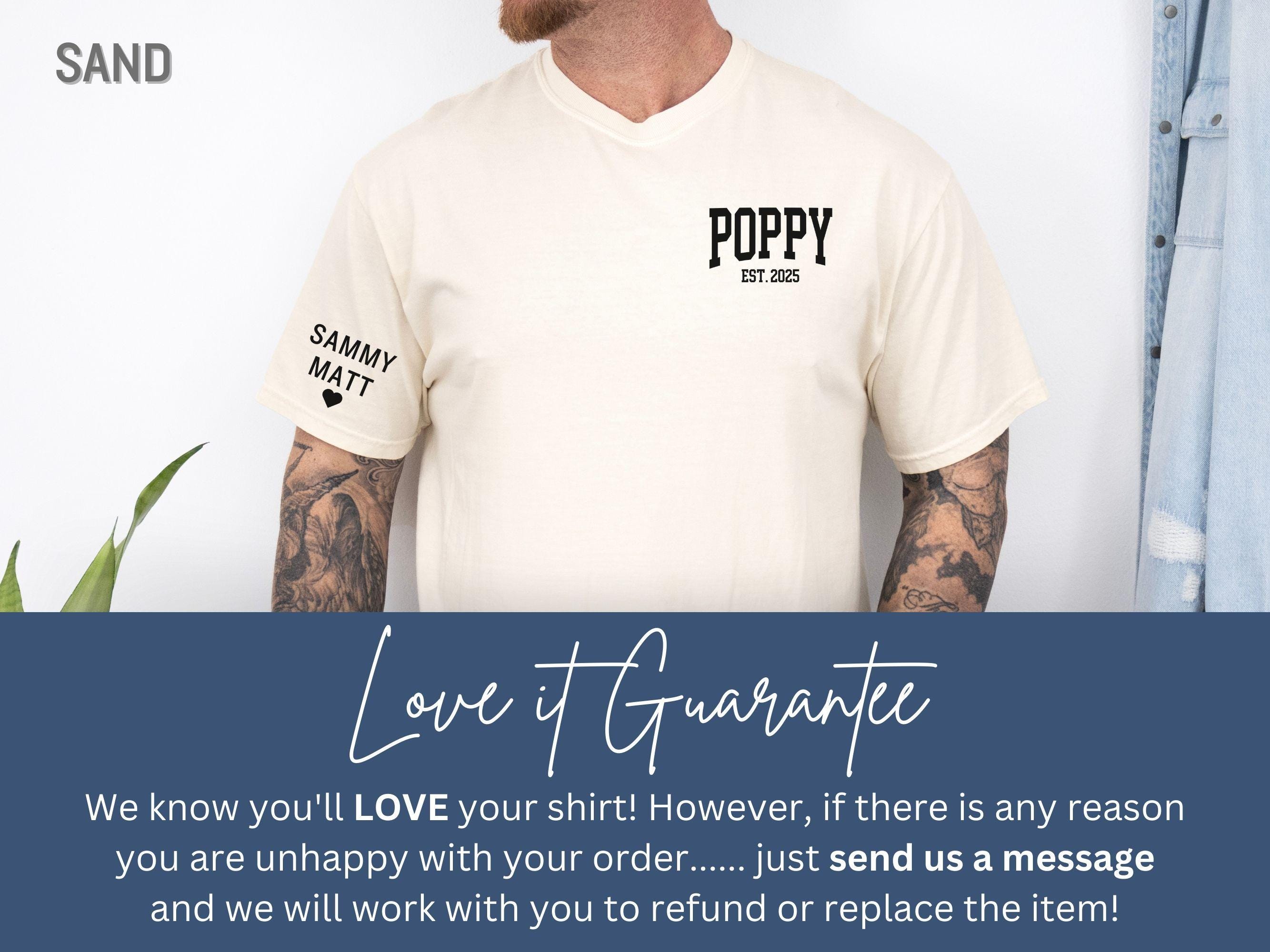 Custom Poppy Shirt, Personalized Poppy Shirt With Grandkids Names for ...