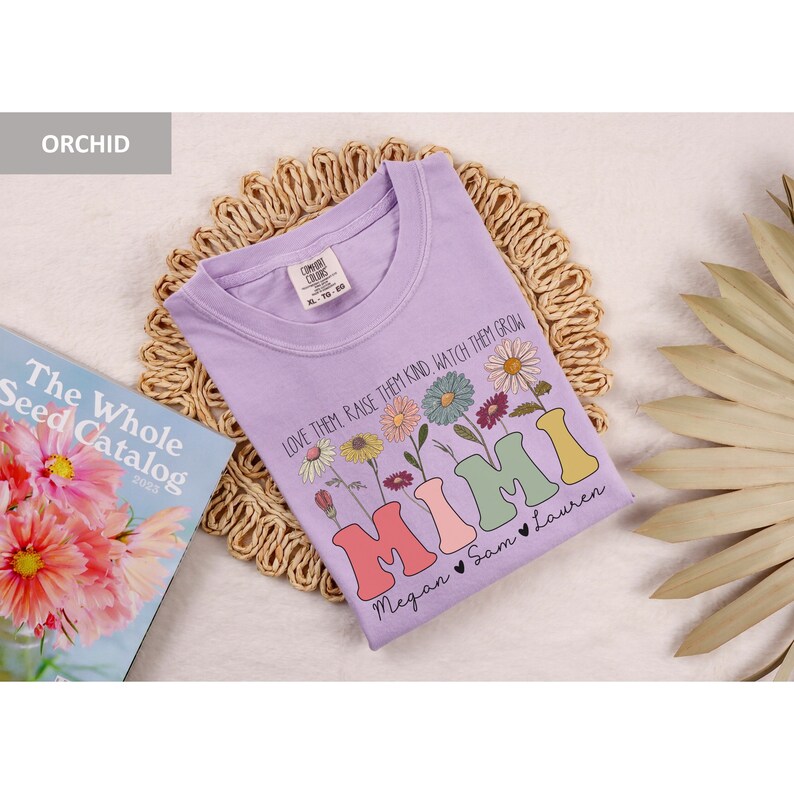 Personalized Mimi Shirt Vintage Flower Comfort Colors Mimi - Etsy