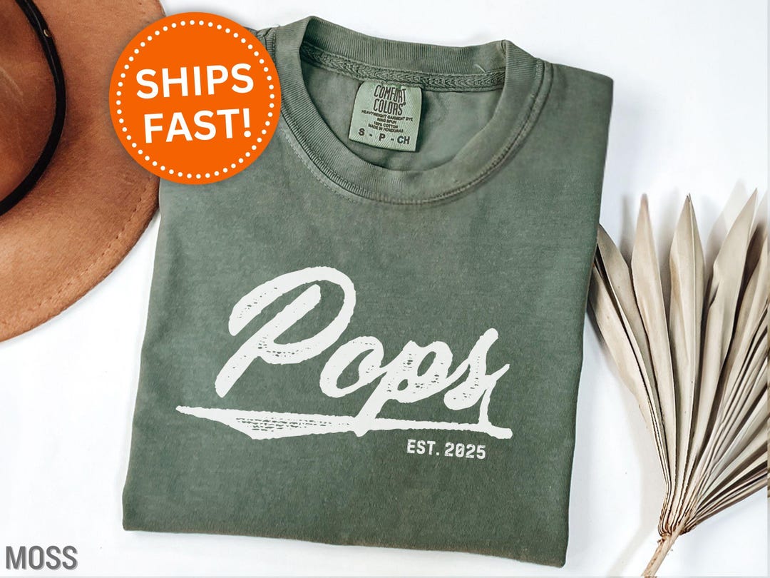 Pops Shirt Custom Pops Est T-shirt for New Pops Gift New Pops Father's ...