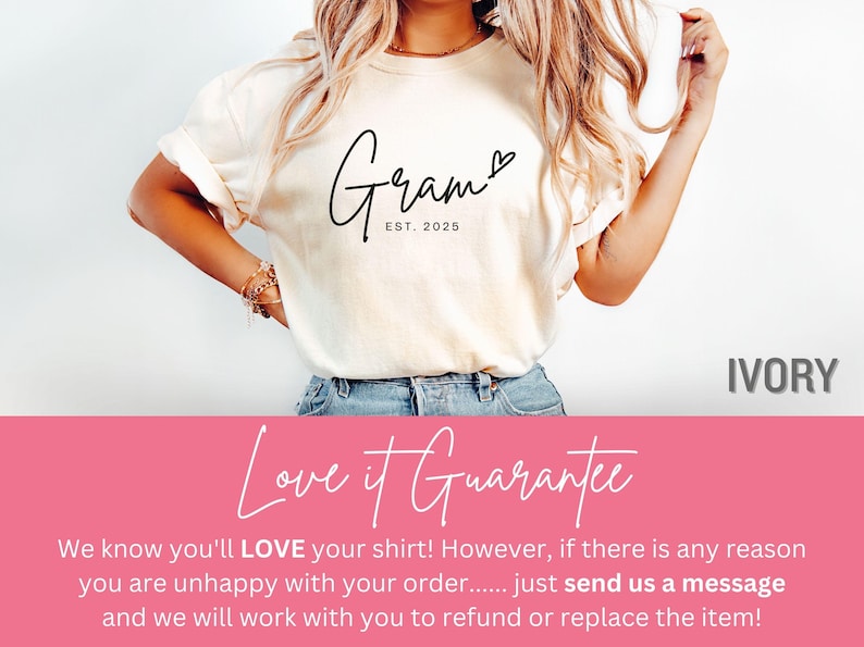 Gram Est. Shirt, Personalized New Gram T-shirt Gift for New Gram ...