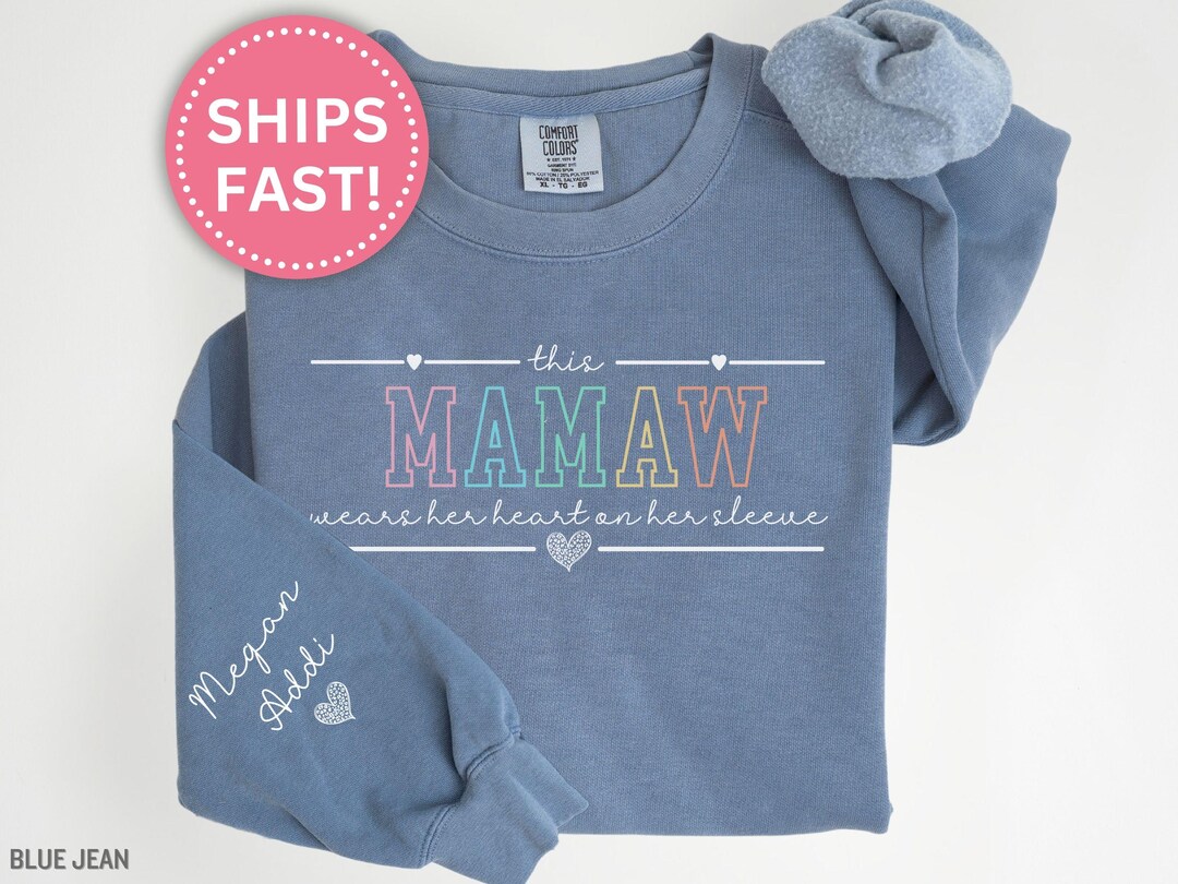 Custom Mamaw Sweatshirt, Personalized Mamaw Crewneck Sweatshirt Gifts ...