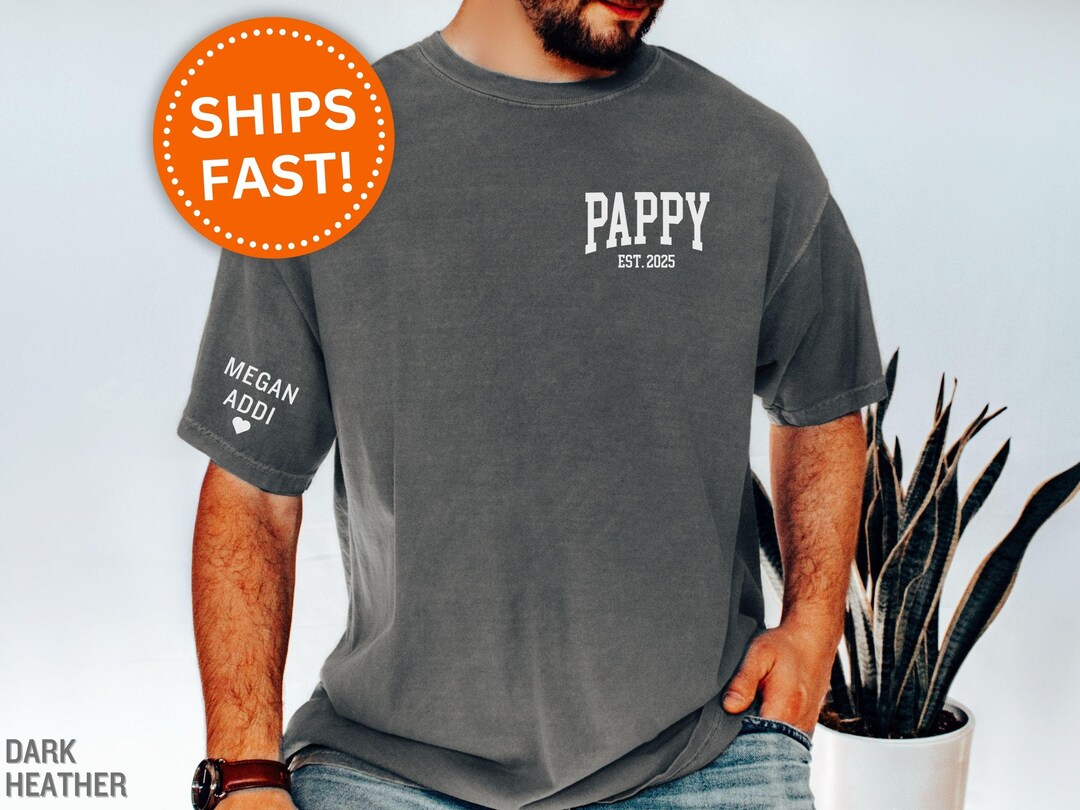 Custom Pappy Shirt, Personalized Pappy Shirt With Grandkids Names for ...