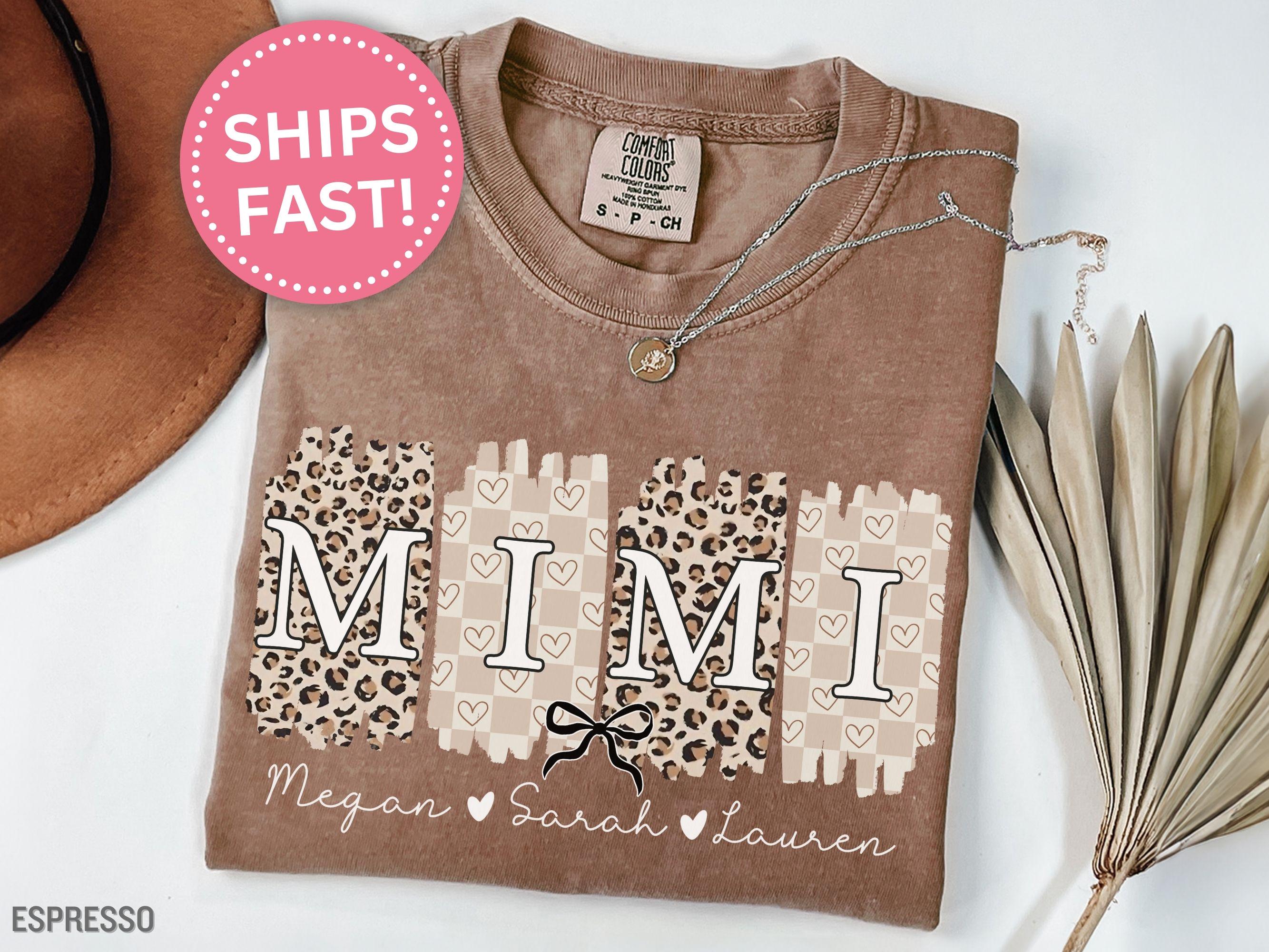 Personalized Mimi Shirt, Custom Cheetah Mimi T-shirt Gift for Mother's ...
