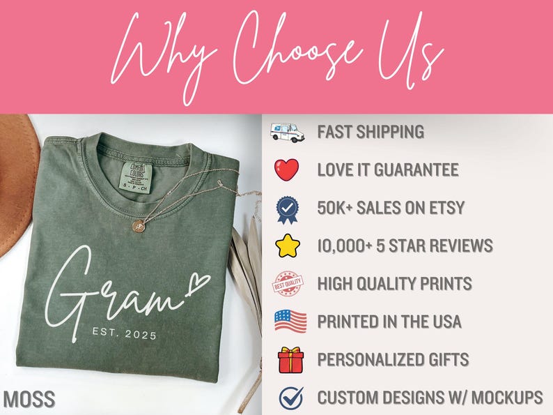 Gram Est. Shirt, Personalized New Gram T-shirt Gift for New Gram ...
