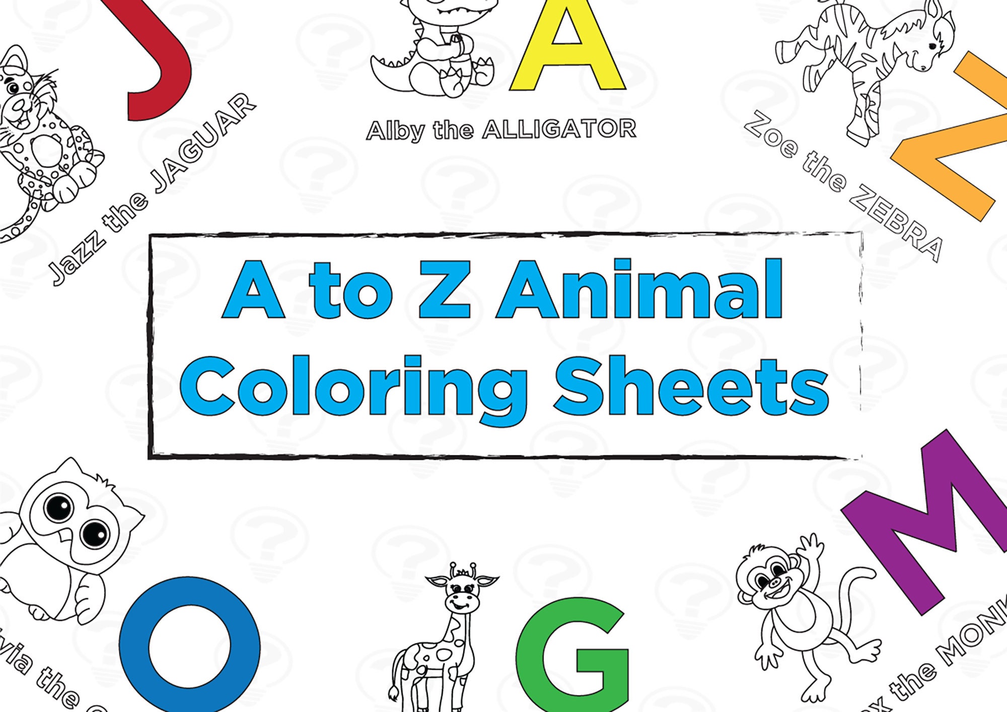 A to Z Animal Alphabet Coloring Sheets, Printable Fun for Kids From ...