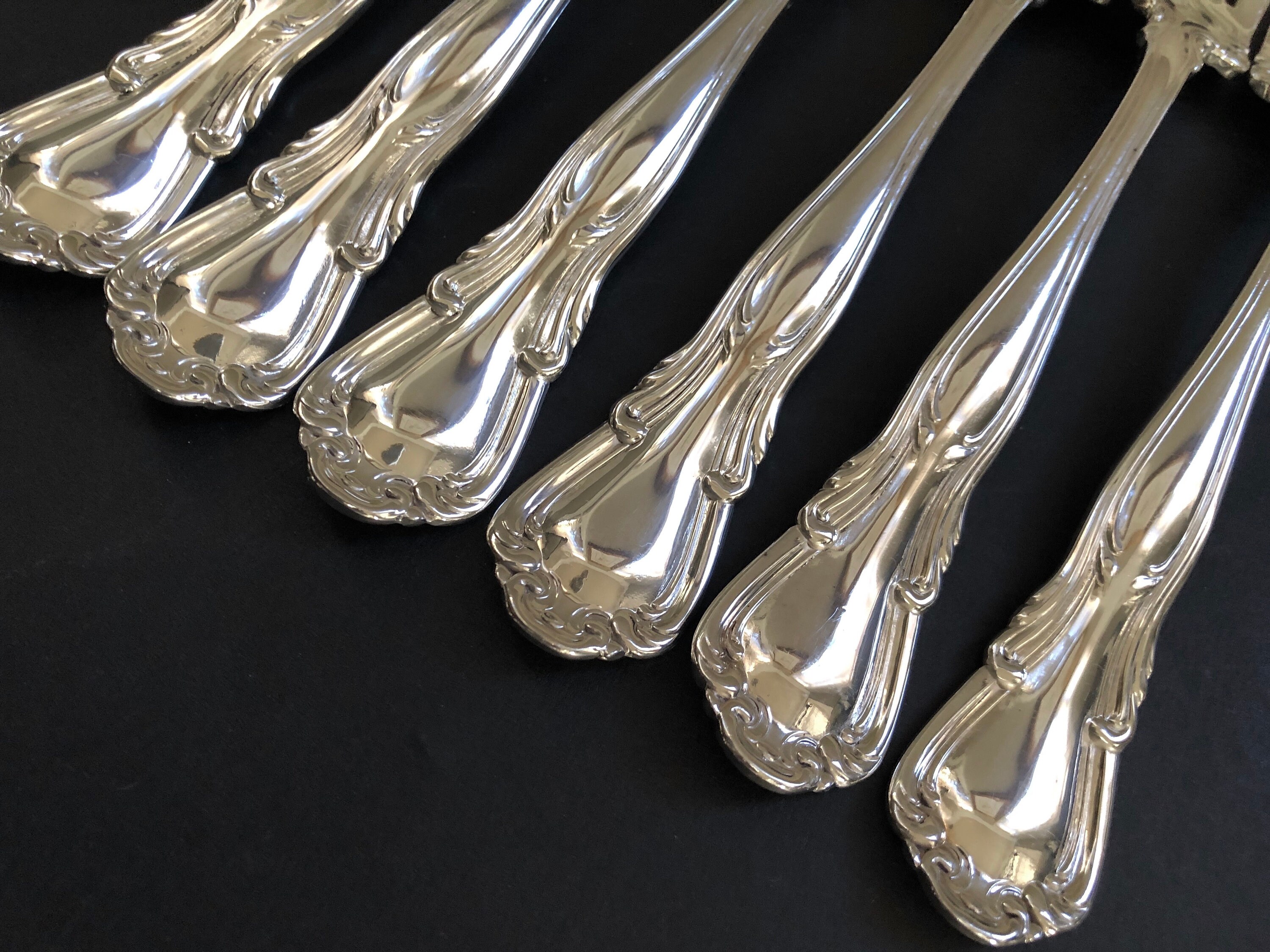 Vintage Silver Plated Flatware Sets for 8, Haddon Plate by Mcglashan ...