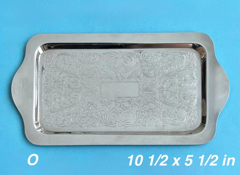 Vintage Small Silver Plated Serving Tray. Ornate Silverware. Priced ...