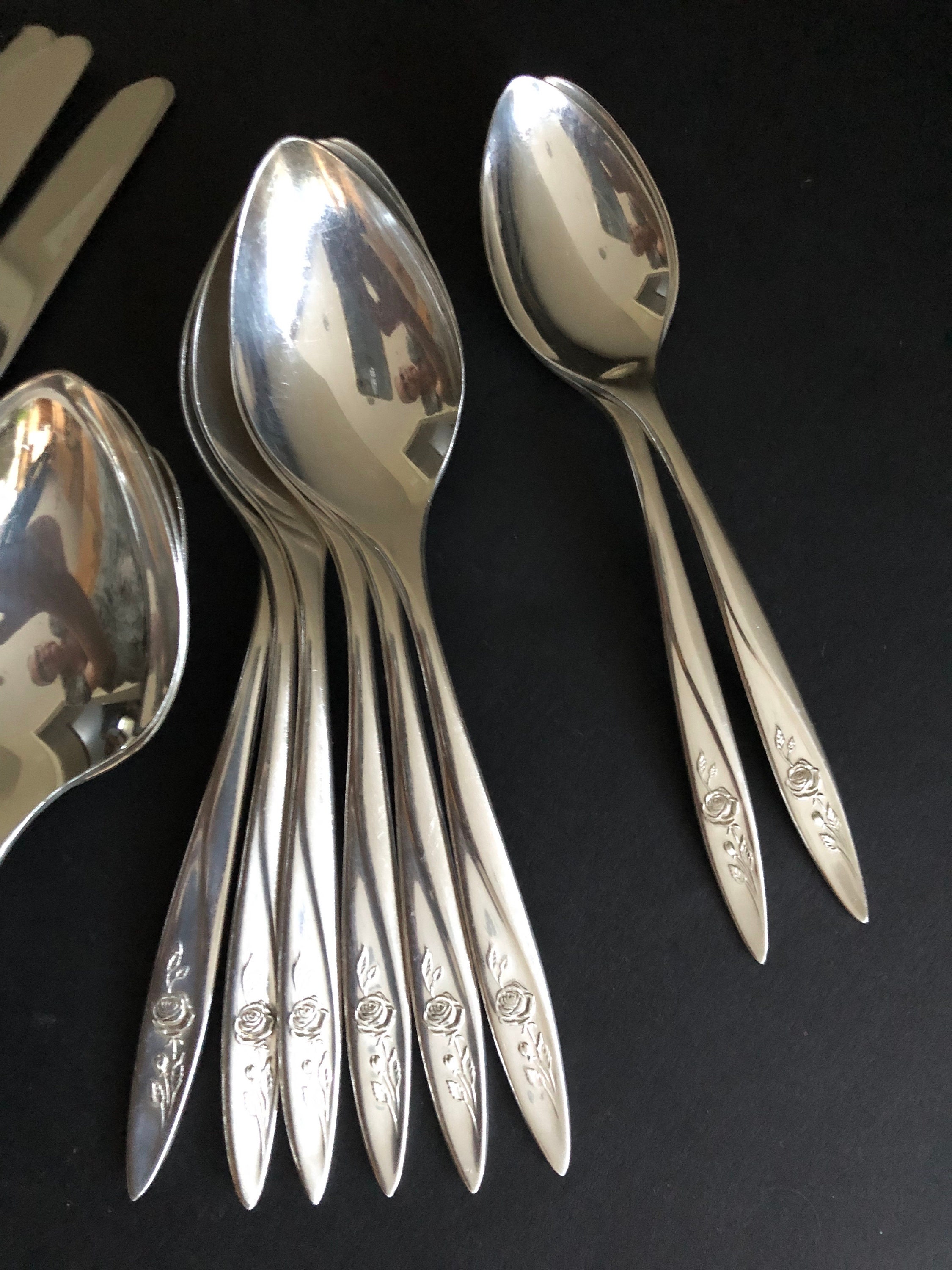 Vintage Silver Plated MCM Flatware Set From Community, Morning Rose ...