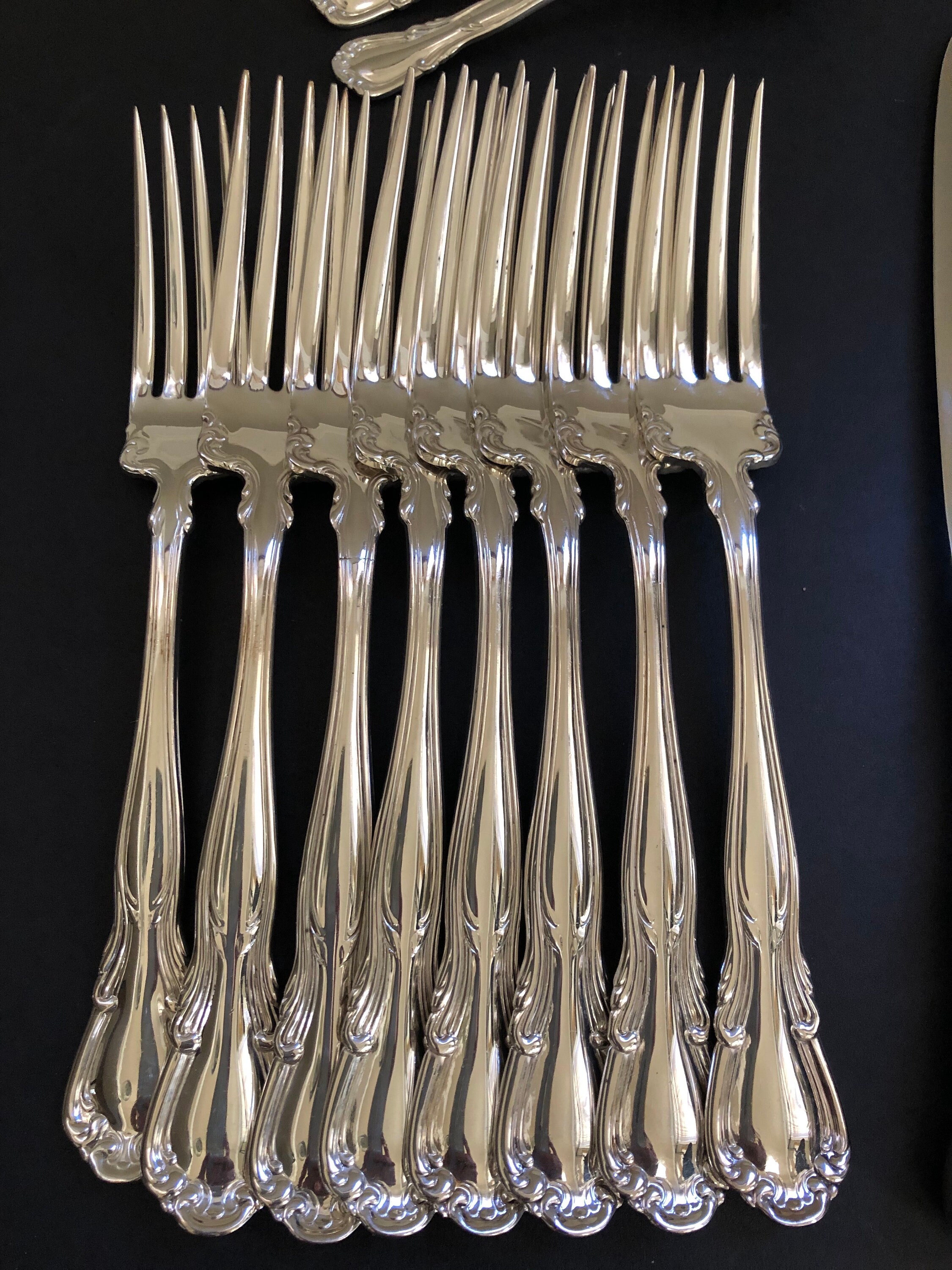Vintage Silver Plated Flatware Sets for 8, Haddon Plate by Mcglashan ...