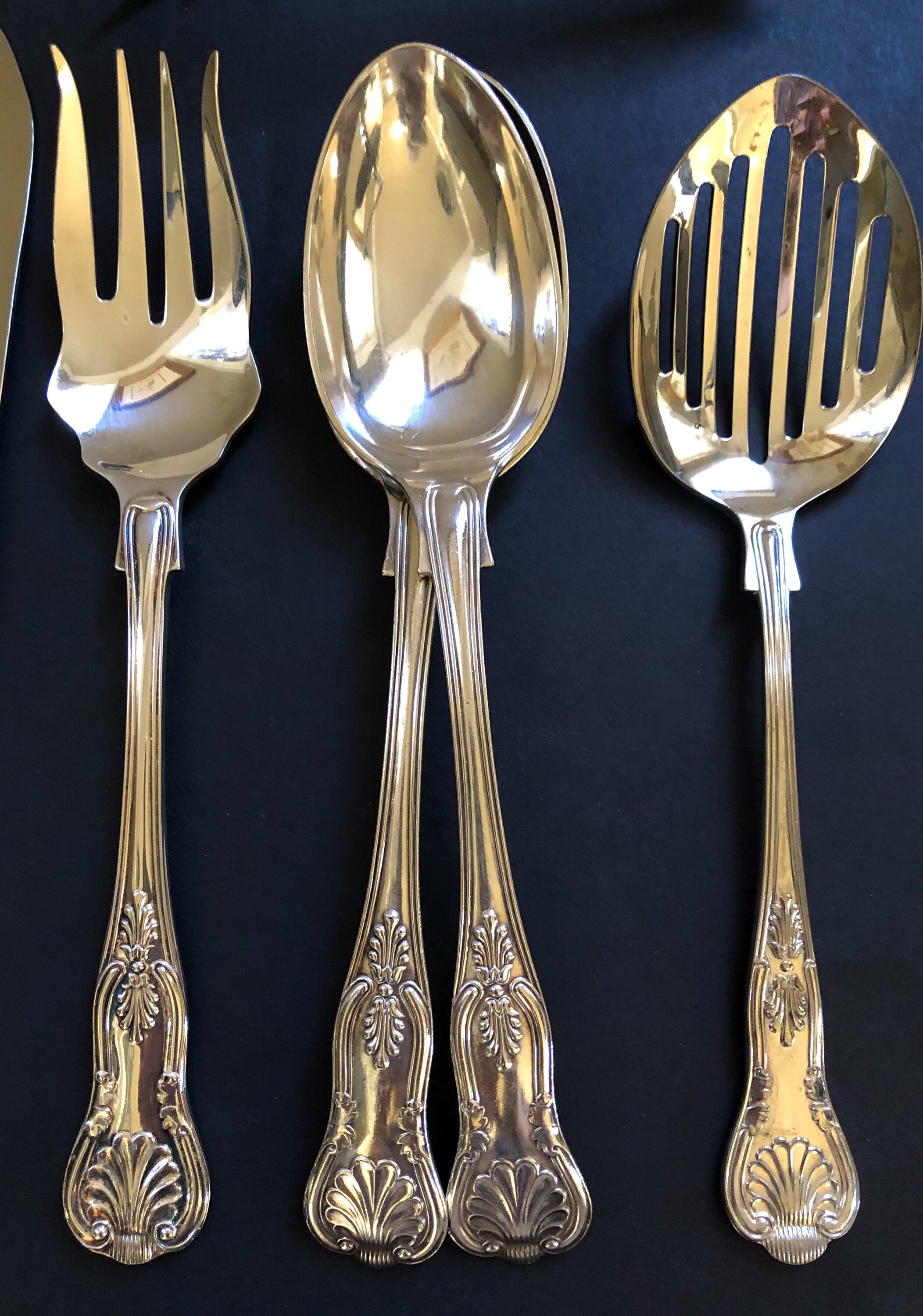 Vintage Silver Plated Utensils Set / Hostess Set Kings Pattern From ...