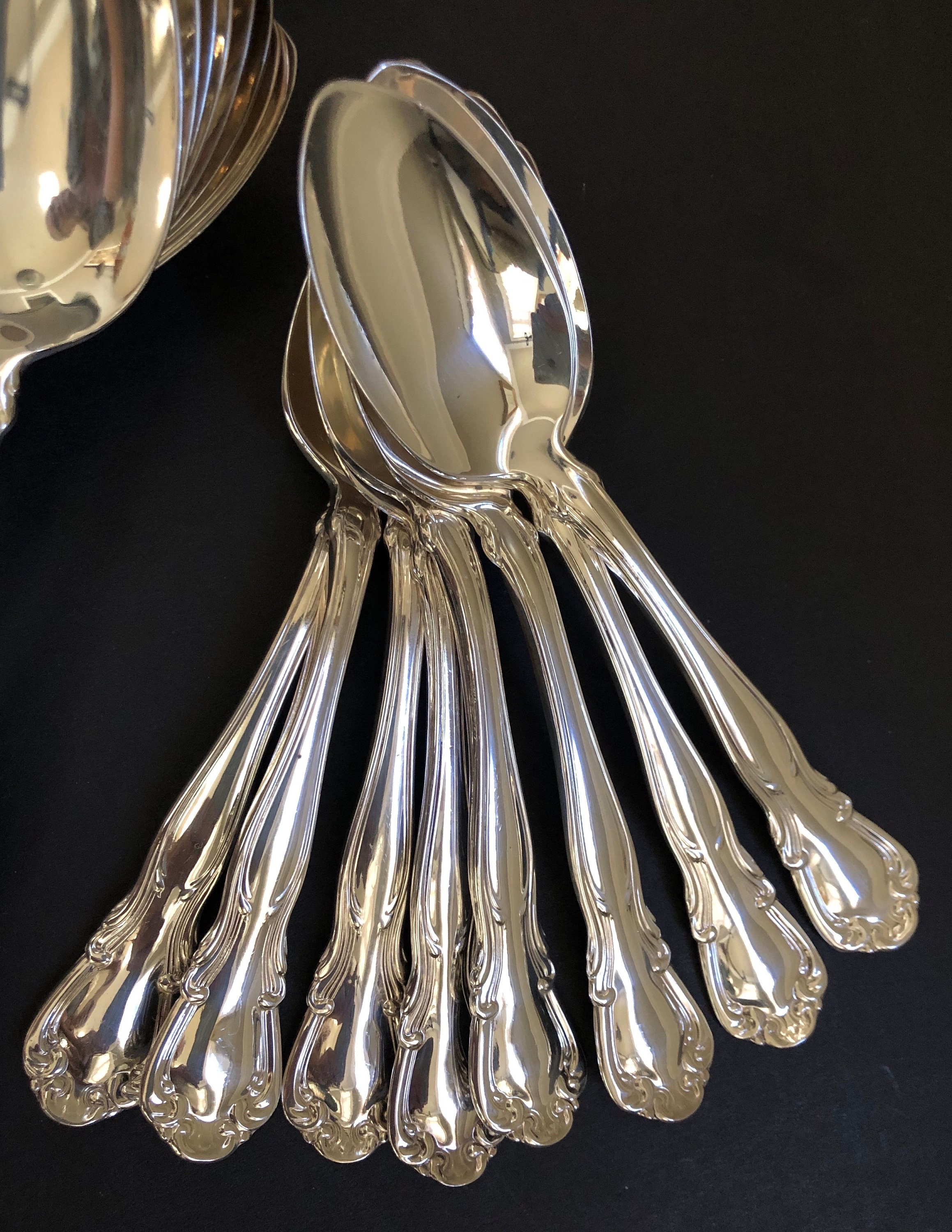 Vintage Silver Plated Flatware Sets for 8, Haddon Plate by Mcglashan ...