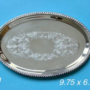 Vintage Small Silver Plated Serving Tray. Ornate Silverware. Priced ...