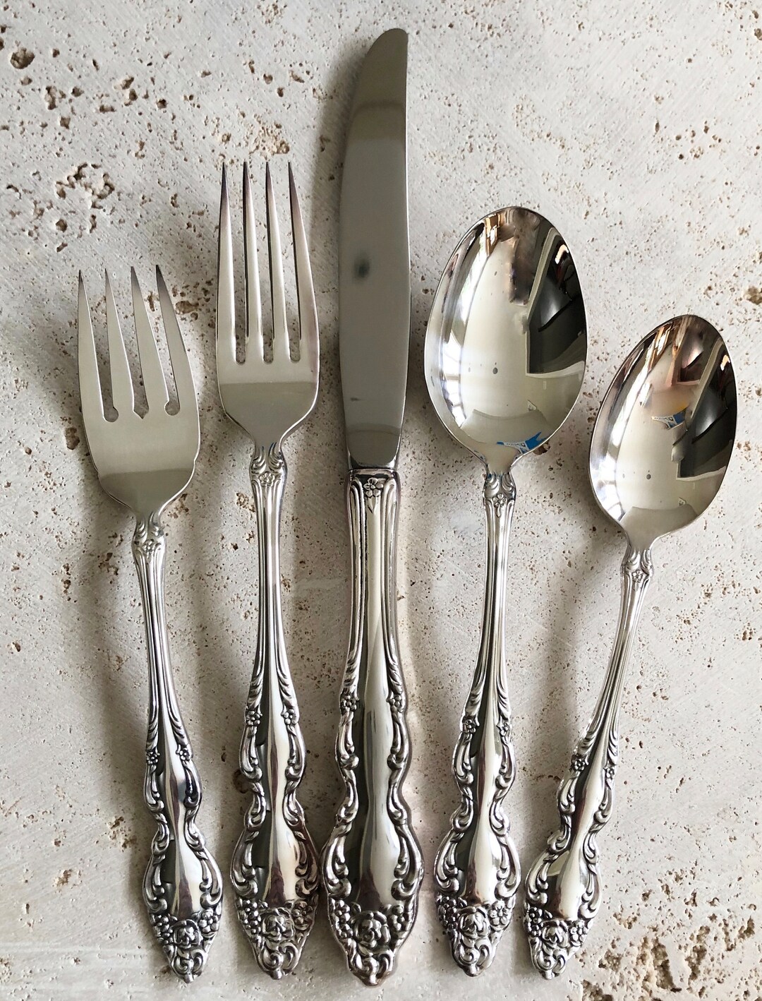 Baroque Rose Silverware, Ornate Rose Pattern Flatware, Vintage and New ...