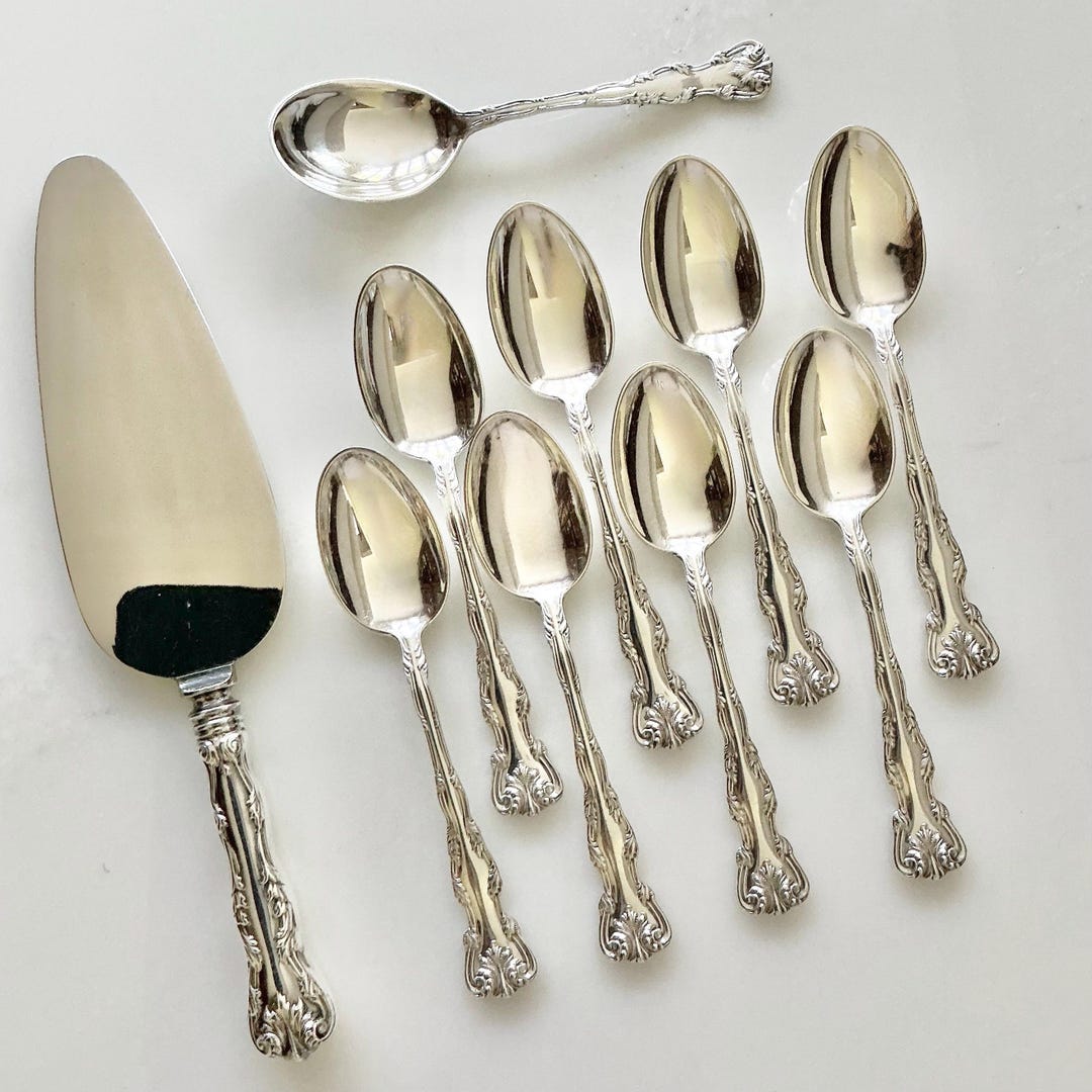 Birks Silver Plated Dessert Set, Chatillon Cotillion Pattern - Etsy
