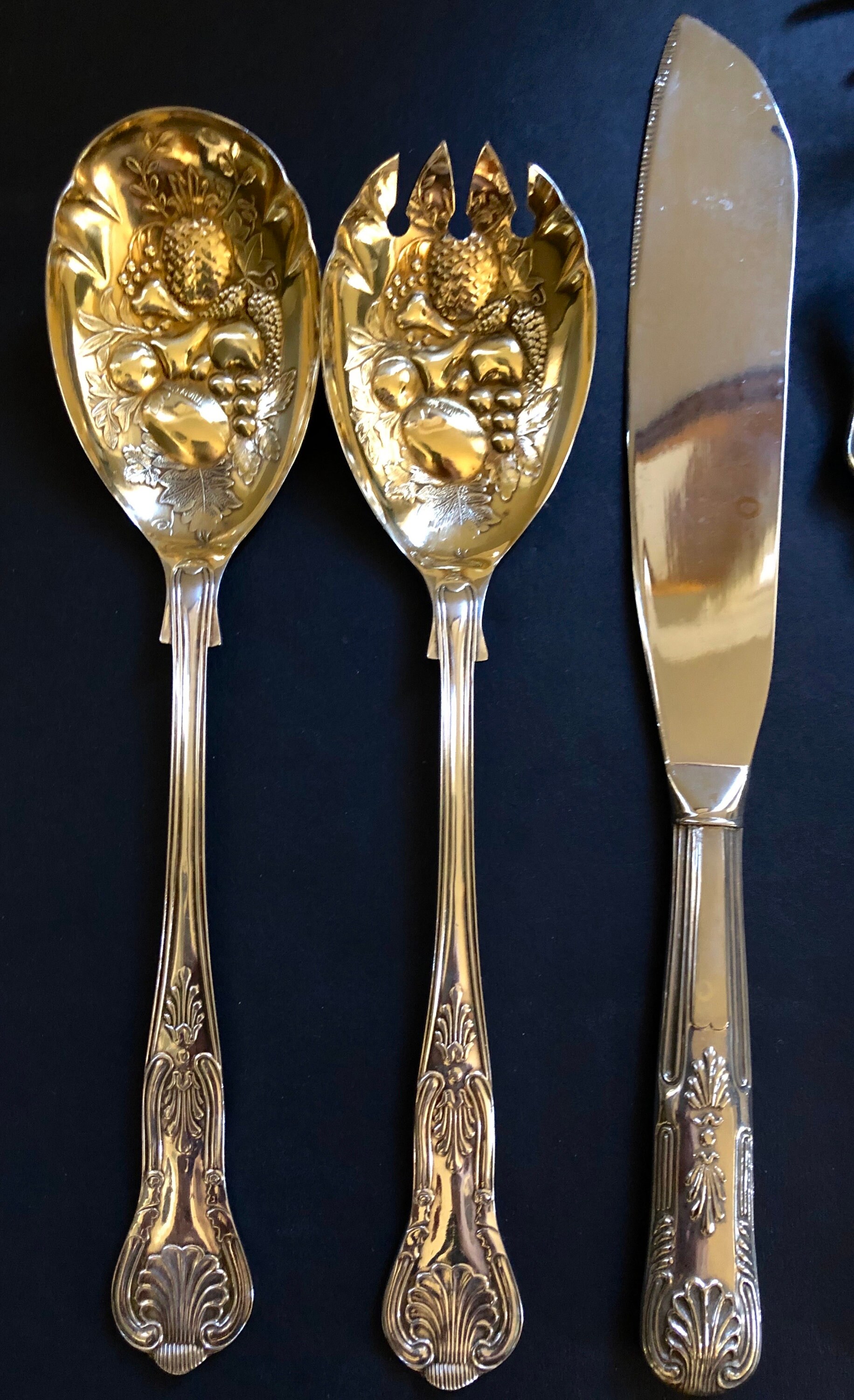 Vintage Silver Plated Utensils Set / Hostess Set Kings Pattern From ...