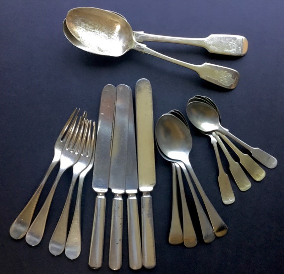 Antique Mismatched / Mixed Patterns / Assorted Patterns Silver - Etsy