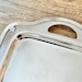 Vintage Large Silver Plated Tray. Handle and Ornate Silver Platter ...