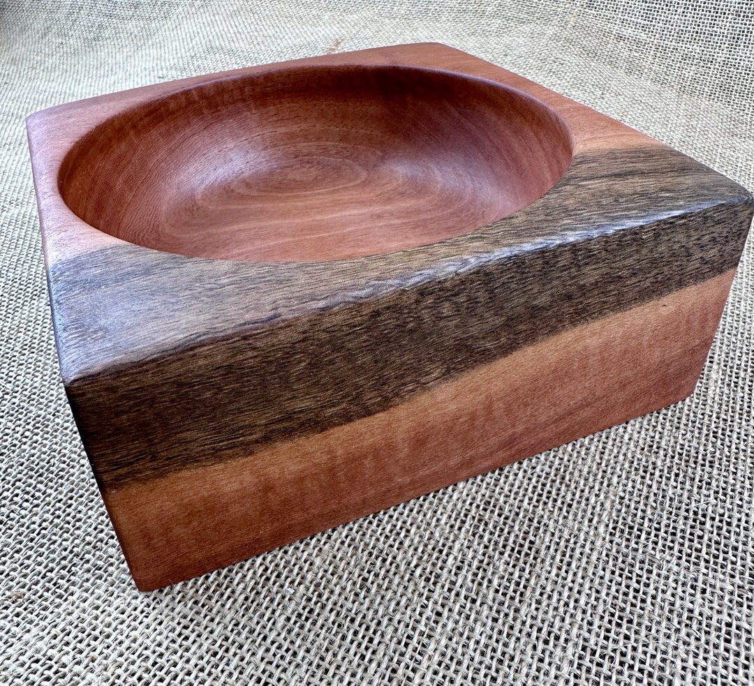 Square Australian Mahogany Decorative Bowl - Etsy