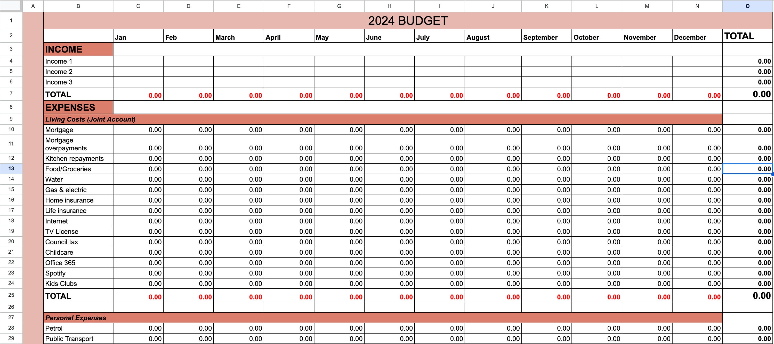 New! 2024 ANNUAL BUDGET TRACKER Spreadsheet - Budget Tracker Template ...