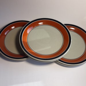 Pair of Hoganas Keramik Plates. Made in Sweden. Stoneware Rand-banda ...