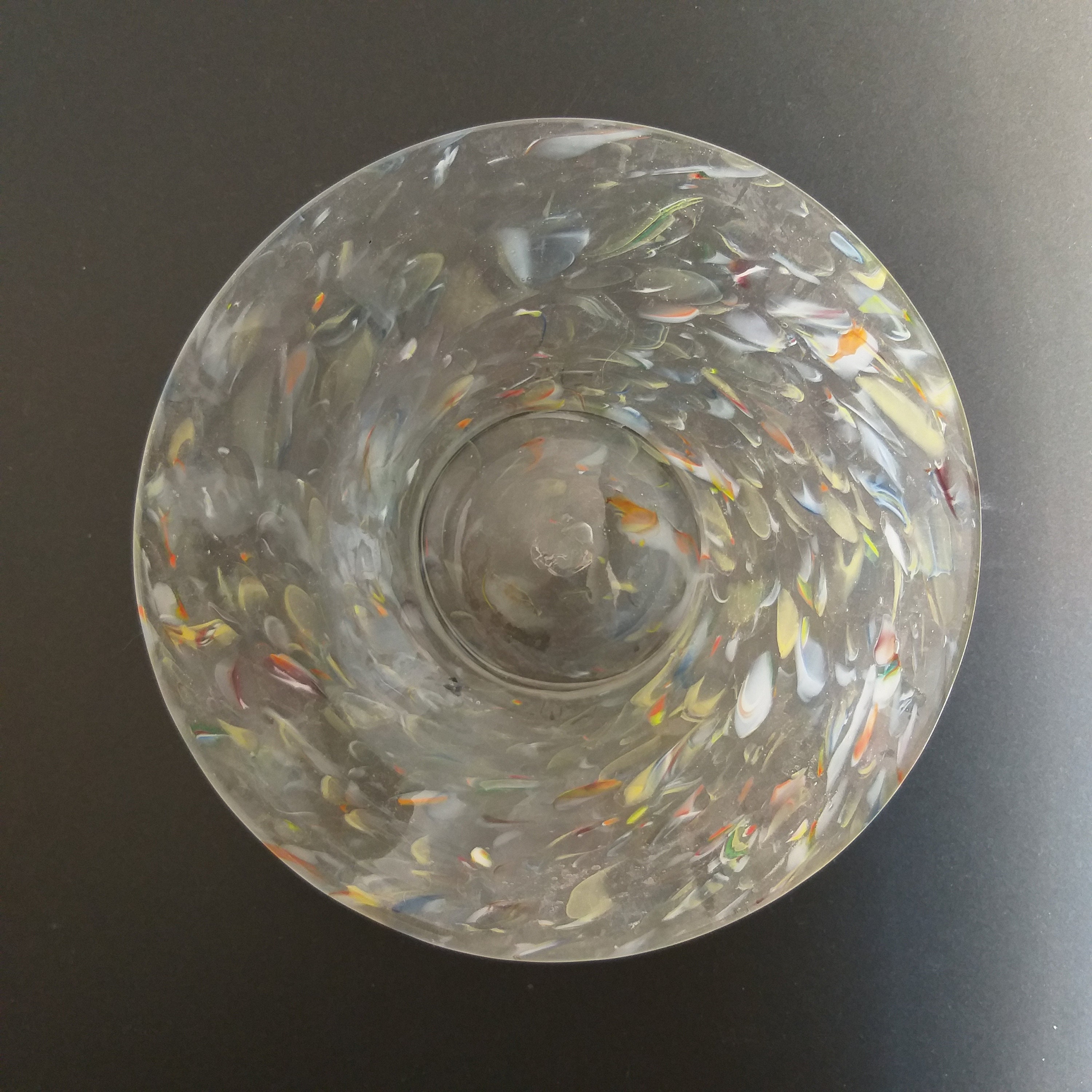 Tazón de vidrio soplado a mano vintage. Combinación de colores - Etsy ...