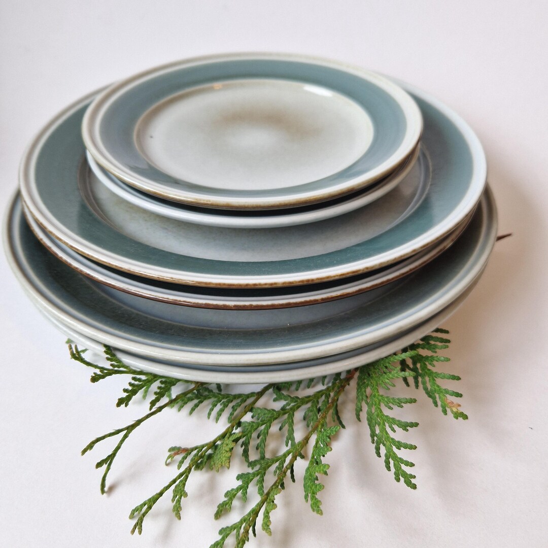 Porsgrund Norway Ceramic Plate in Tundra Pattern. Green Grey Brown ...