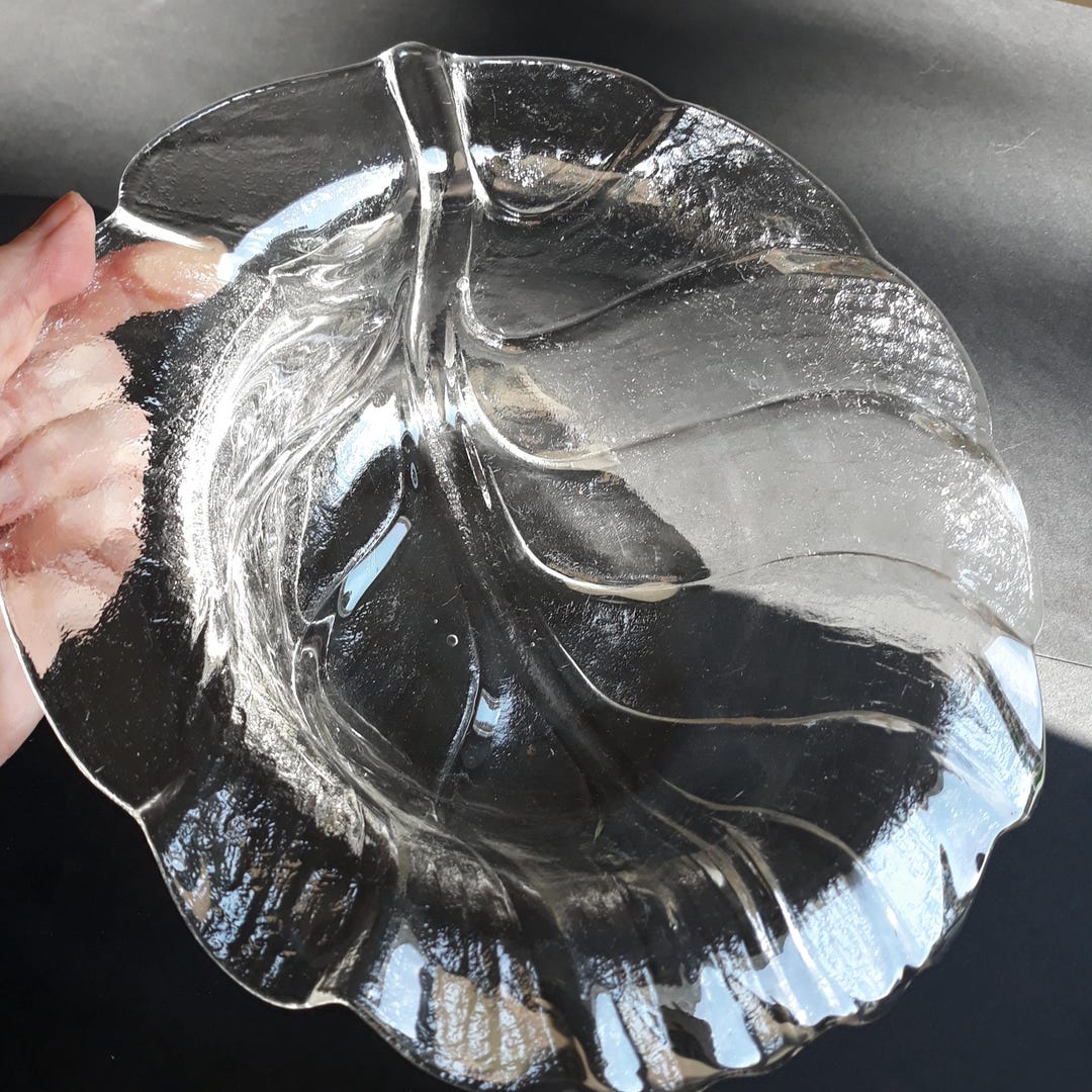 Eden Orrefors Large Round Shaped Textured Crystal Glass Bowl. Design by ...