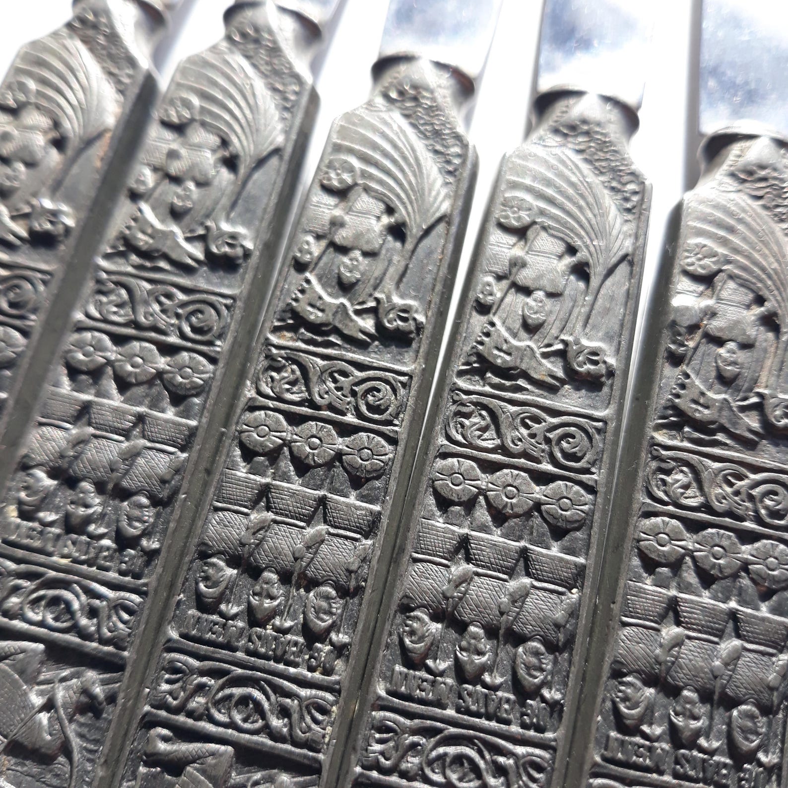 Vintage Konge Tinn Norway Pewter Short Knife Set 18 Cm (7.08"). Viking ...