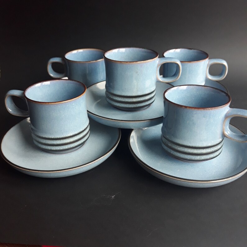 Vintage Denby Fine Stoneware England Cup and Saucer in Corfu - Etsy