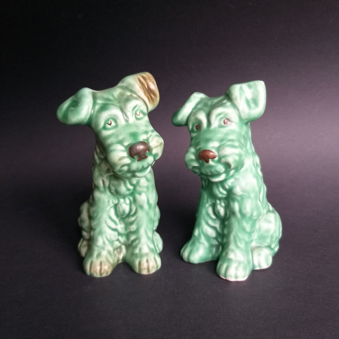 One Vintage Sylvac England Scottish Terrier Dog Figurine. 1378 Green ...