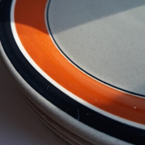 Pair of Hoganas Keramik Plates. Made in Sweden. Stoneware Rand-banda ...