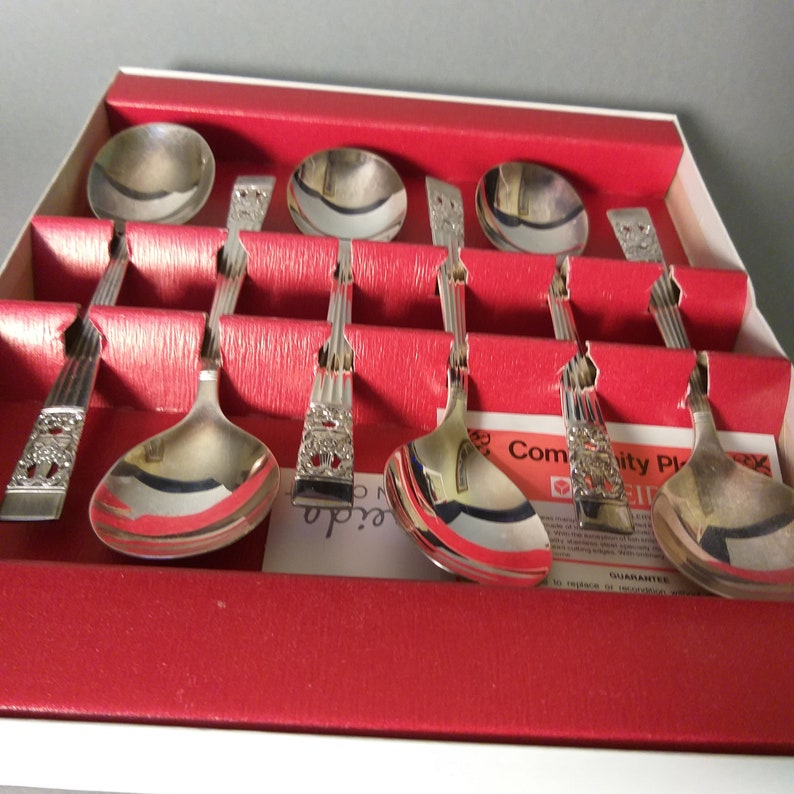 Vintage Oneida Community Plate Coronation Set of 6 Spoons. - Etsy