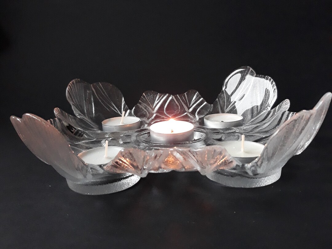 Beautiful Vintage Muurla Finland Crystal Glass Tea Light Holder for ...