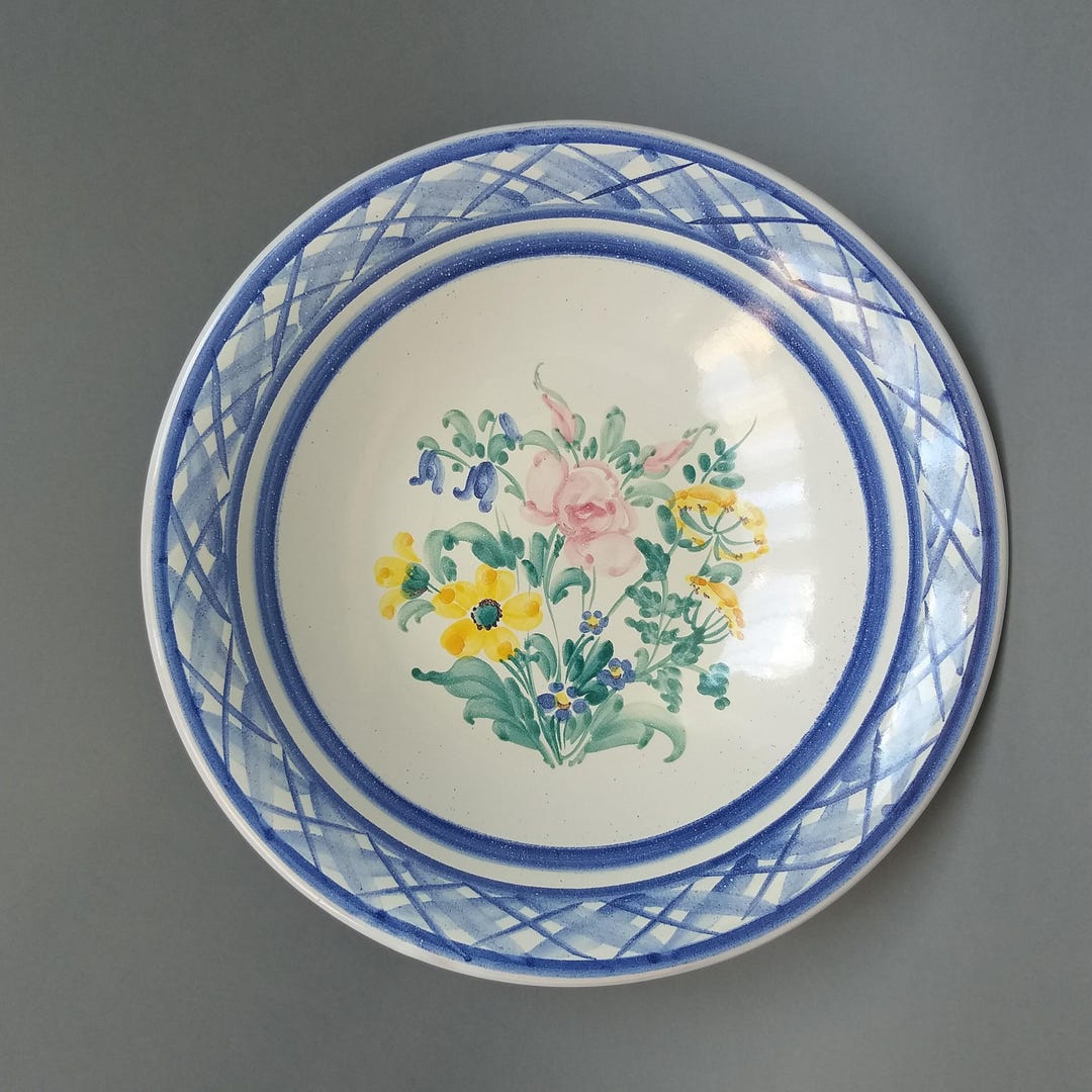 Vintage Lars Syberg Ceramic Denmark. Large Glazed Bowl. Hand Painted ...