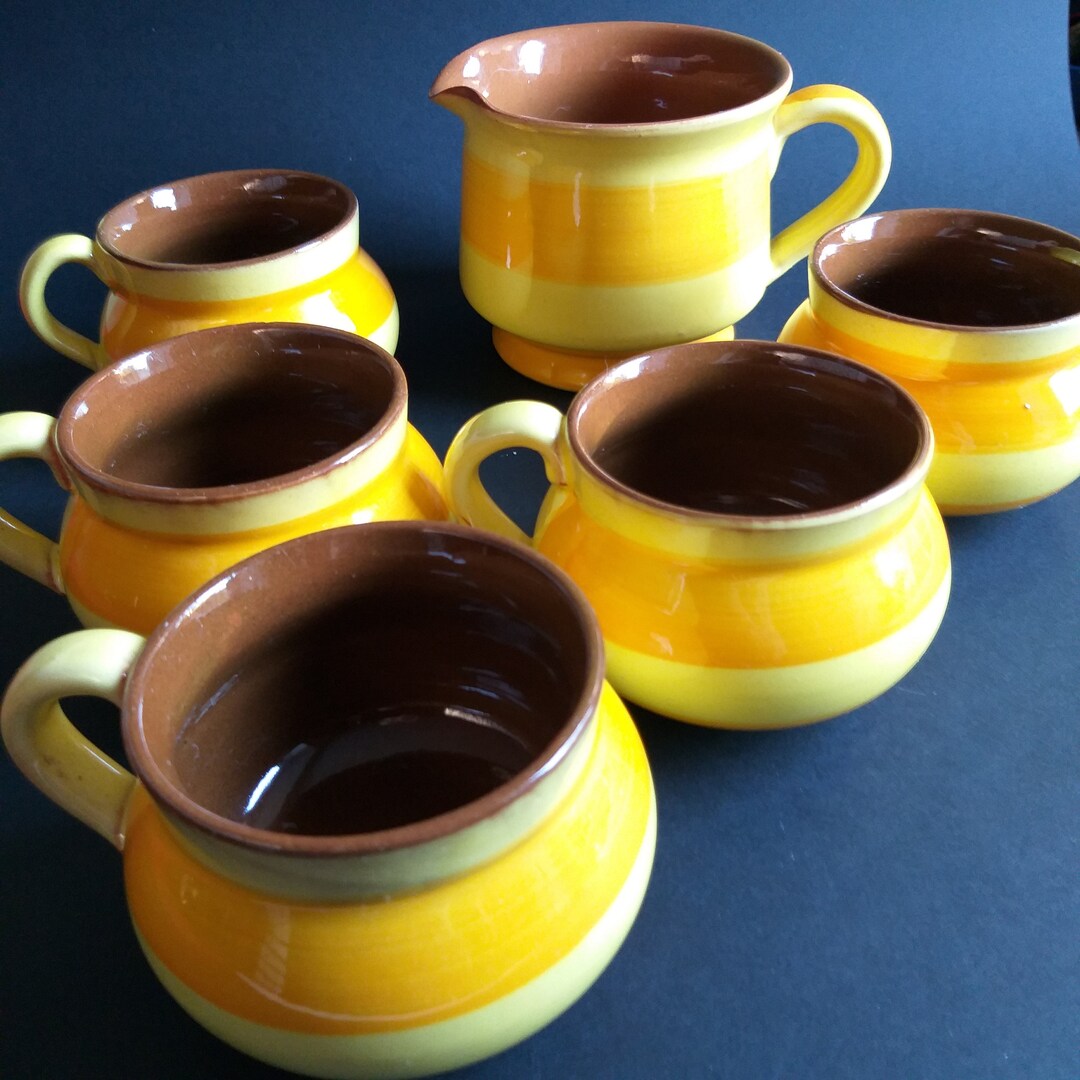 Gabriel Sweden. Ceramic Mug, Cup or Pitcher Glazed in Bright Yellow ...